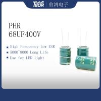 China ISO9001 18x30mm 5000 Hours Radial Lead Electrolytic Capacitors 68UF 400V for sale