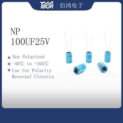 China TW BOR Bipolar Electrolytic Capacitor 470UF25V Polarity Reversal Circuits for sale