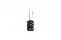 China Black Wide Temperature 5x7mm Miniature Capacitor 25v 47uf for sale