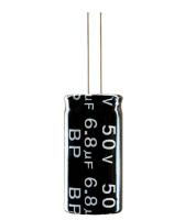 China BP 6.8uF50V Audio Amplifier Capacitor 25X25MM Radial Lead Electrolytic Capacitors for sale