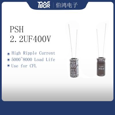 China 8x12mm High Ripple Current Electrolytic Capacitor 2.2UF400V 5000 Hours for sale
