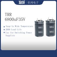 China ISO 9001 22x35mm UPS  Inverter Capacitor 6800UF100V for sale