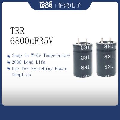China ISO 9001 22x35mm UPS  Inverter Capacitor 6800UF100V for sale