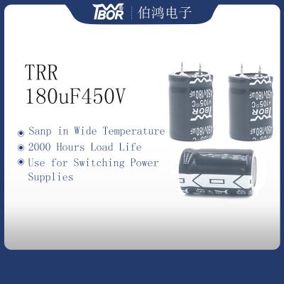 China 180UF450V 25x40mm Snap In Power Capacitor Wide Temperature RoHS for sale