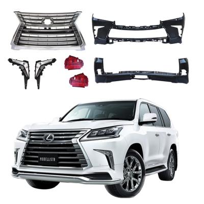 China OEM High Quality Model Conversion Parts Bumper Auto Light Upgrade 2016 Body Kit Fog Limp Front Bumper for Lexus LX570 2008-2015 for sale