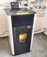 China 12KW 220V Indoor Biomass Pellet Hot Air Heater for 60-80m² Winter Heating for sale
