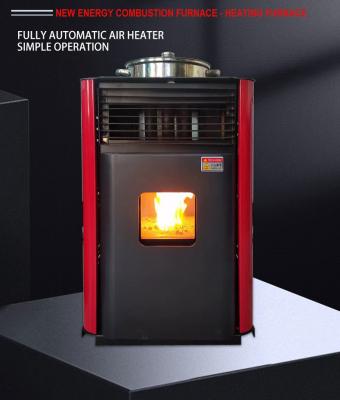 China 12kW 220V Indoor Biomass Pellet Heater Constant Temperature Hot Air Stove 60-80m² for sale