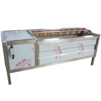China 304 Stainless Steel Brush Roller Potato Washer Peeler 1200kg/H Capacity for sale