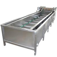 China 304 Stainless Steel Adjustable Spraying Bubble Fruit Vegetable Washing Machine 1200-1500kg/h for sale