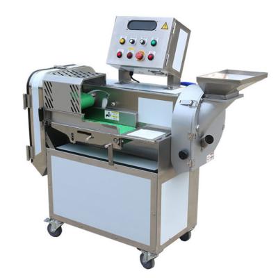 China Stainless Steel 60kg/h Vegetable Slicing Machine 220V 0.75kw Dual Head Cutter for sale