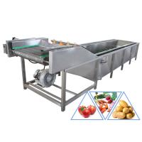 China Automatic Carrot Chilli Vegetable Bubble Washing Machine 1200kg/H SUS304 for sale