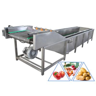 China Automatic Carrot Chilli Vegetable Bubble Washing Machine 1200kg/H SUS304 for sale