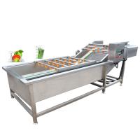 China Industrial Vegetable Fruit Washing Machine 1500kg/H Bubble Cleaning Pasteurization for sale