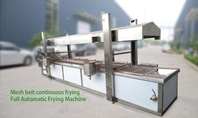 China 300-500kg/h Industrial Continuous Frying Machine for Potato Chips French Fries Chicken for sale