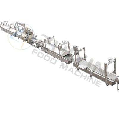 China Industrial Frozen French Fries Production Line PLC Touch Operation 500kg/h for sale