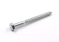 China Hex Head Mild Steel Wood Screws DIN571 Zinc Plated Blue White 4mm-20mm 10mm-200mm for sale