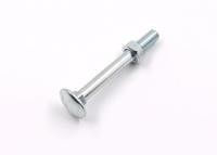 China Galvanized DIN603 Grade 4.8 Round Head Cup Square Steel Carriage Bolt with DIN555 Hex Nut 5mm-20mm for sale