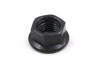 China Grade 8 Steel Hex Flange Nut M10x1.25 Black Plain Finish for Automotive Use for sale