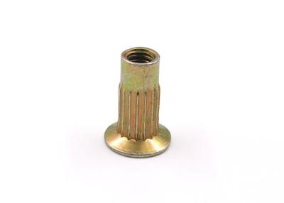 China Zinc Plated Flat Head Blind Nut with Straight Knurls Used Construction Fields for sale