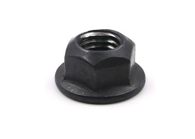 China DIN6926 Grade 10 Black Steel Prevailing Torque Hexagon Nuts M10 for Automotive Use for sale