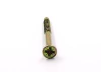 China Pozidrive Flat Cap Head Nails Screw Mild Steel Yellow Zinc Plated for Plastic Anchors for sale