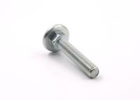 China M8x60 Hex Neck Flat Round Head Screw Phillips Drive Zinc Plated Mild Steel SAE1008 for sale