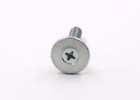 China M8x60 Hex Neck Flat Round Head Screw Phillips Drive Zinc Plated Mild Steel SAE1008 for sale