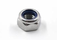 China Stainless Steel A2 Prevailing Torque Hexagon Thin Nuts Blue Nylon Insert DIN985 3mm-48mm for sale