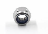 China Stainless Steel A2 Prevailing Torque Hexagon Thin Nuts Blue Nylon Insert DIN985 3mm-48mm for sale