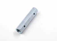 China M10 Zinc Plated Long Hexagon Coupling Nuts with Two Holes Mild Steel for sale