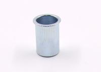 China Zinc Plated Mild Steel Small Flat Head Rivet Nuts M6 with Outside Knurls for sale