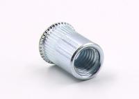 China Zinc Plated Mild Steel Small Flat Head Rivet Nuts M6 with Outside Knurls for sale