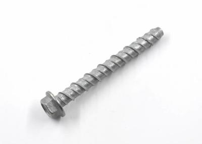 China Hardened Indented Serrated Hex Flange Head Concrete Screws 12mm x 110mm Mechanical Galvanized for sale