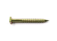 China Yellow Zinc Plated Mild Steel Square Head Concrete Nails Screws 20kg for sale