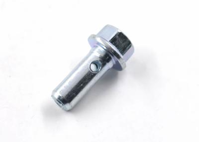 China Mild Steel Hex Flange Head Pin with Positioning Hole Zinc Plated Custom Sizes for sale