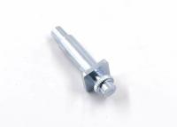 China Galvanized Custom Made Steel Pins with Straight Knurls and Positioning End for sale