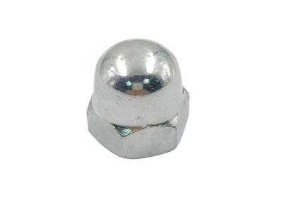 China Zinc Plated Mild Steel Grade 6 Hexagon Domed Cap Nuts DIN1587 M4 to M24 for sale