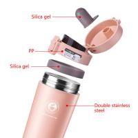 China Pink BSCI 380ml Vacuum Insulated Stainless Steel Travel Mug for sale