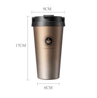 China 500ml 90x170mm 16 Oz Double Wall Stainless Steel Travel Mug for sale