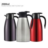 China Stainless Steel Double Wall 2000ml Vacuum Insulated Teapot for sale