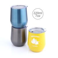 China BSCI 7 Oz 220ml Stainless Steel Stemless Wine Tumblers for sale