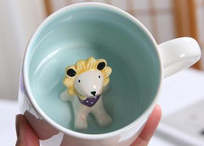 China Creative Animal Head 3D Custom Ceramic Coffee Mugs for sale
