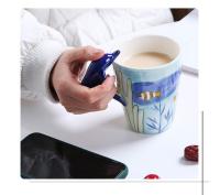 China Hotel Whale High Temperature Handmade Ceramic Travel Mug for sale