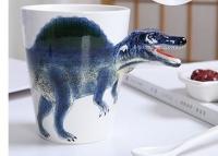 China Three Dimensional Animal Handle Dinosaur 3D Ceramic Mugs for sale