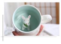 China Single Layer White 3D Promotional Ceramic Coffee Mugs for sale