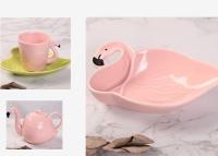 China Ceramic Tableware Animal 130CC Flamingo Tea Set for sale