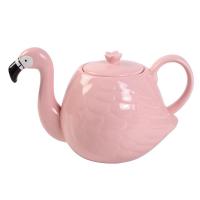 China White Wedding 780ml Pot Flamingo Tea Set for sale