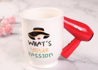 China Hair Dryer Design 390CC Personalized Ceramic Travel Mug for sale