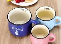 China Simple And Fashionable Ceramic Cups With Customized Patterns And Multi-Color Options for sale