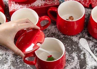 China 350ml 13x9.5x9cm Glaze Christmas Ceramic Mugs for sale